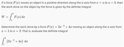 solved if a force f x moves an object in a positive