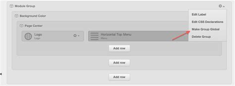how to setup a global header or footer for your template