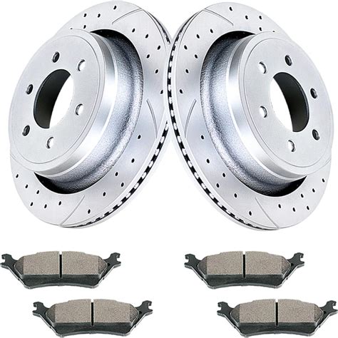 Acinoparts Rear Brake Kit Drilled And Slotted Disc Brake