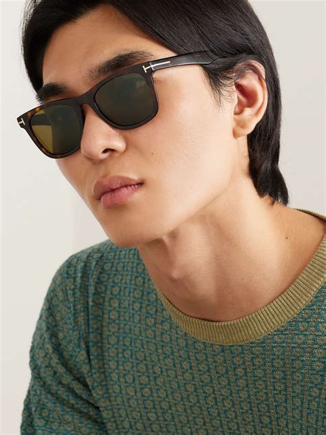 Tortoiseshell Kevyn Square Frame Tortoiseshell Acetate Sunglasses Tom