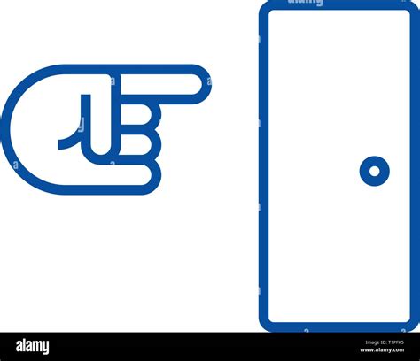 Exit Line Icon Concept Exit Flat Vector Symbol Sign Outline Illustration Stock Vector Image