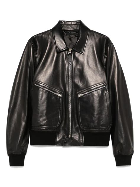 Tom Ford Leather Bomber Jacket Black Farfetch