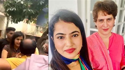 Meet Roshni Kushal Jaiswal Congress Leader On The Run After Assaulting Bjp Worker In Viral