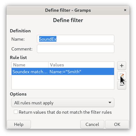 editing a rule in an existing custom filter generates an error beta