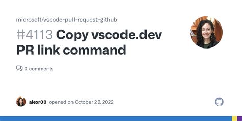 Copy Vscode Dev Pr Link Command · Issue 4113 · Microsoft Vscode Pull Request Github · Github
