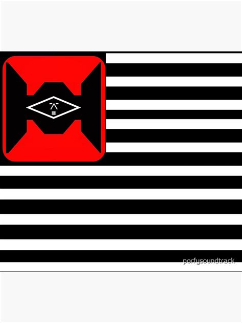 Flag Of Robotron Logo In A Red Background Poster By Porfysoundtrack