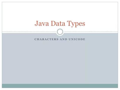 Ppt Java Data Types Powerpoint Presentation Free Download Id 4086632