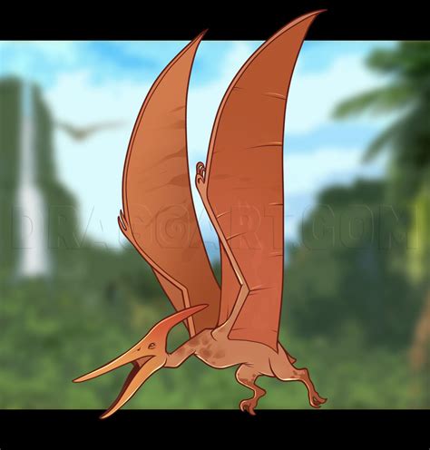 How To Draw A Pteranodon Step By Step Drawing Guide By Dawn Dragoart