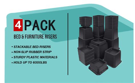Annkut Bed Risers 12 Inch Heavy Dutyelevation In Heights 1