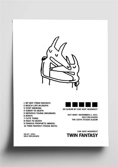 Carseat Headrest Twin Fantasy Album Tracklist Poster The Indie Planet