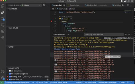 Bogus Error Message When Debugging On Web · Issue 109792 · Flutter