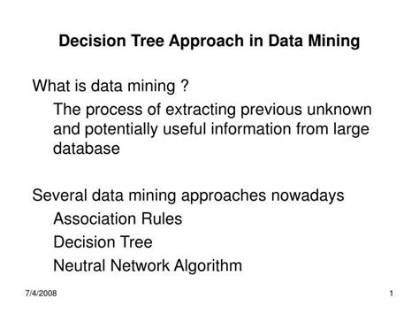 ppt decision tree approach in data mining powerpoint presentation