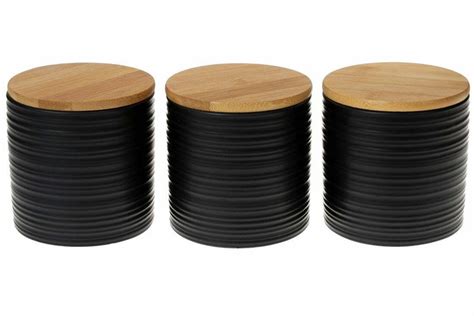 Баночки для сипучих 550мл 3шт Чорні 304 923 купити онлайн на Rozetka