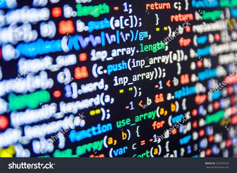 Programmieren Von Code Abstrakter Bildschirm Von Stockfoto Shutterstock