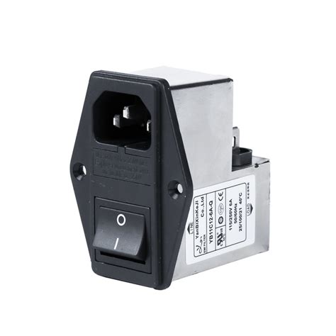 Yanbixin 8a 250vac Power Enrty Module Filter Iec C12 Inlet Emi Filter For Power Switch