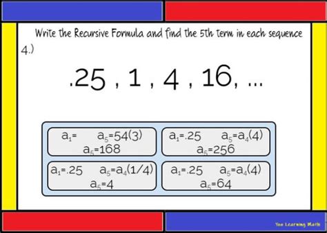 Arithmetic Sequences Explicit And Recursive Formulas 20 Task Cards Amped Up Learning