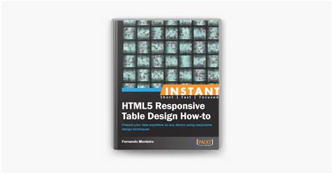 ‎instant html5 responsive table design how to en apple books