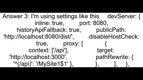 How To Use Webpack Proxy Devserver Pathrewrite Youtube