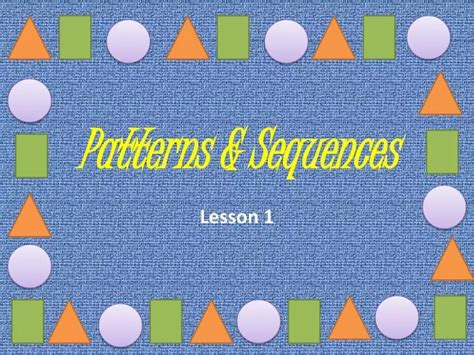 Ppt Patterns And Sequences Powerpoint Presentation Free Download Id