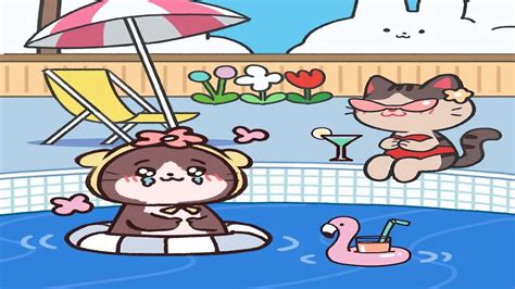 첨벙첨벙 애니멀 고양이 키우기 힐링 방치형 게임 게임플레이 영상 모바일게임 Youtube