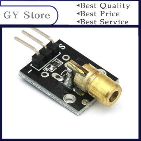 Ky 008 3pin 650nm Red Laser Transmitter Dot Diode Copper Head Module For Arduino Shopee