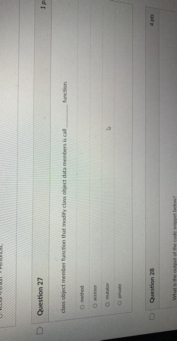 Solved Class Object Member Function That Modify Class Object