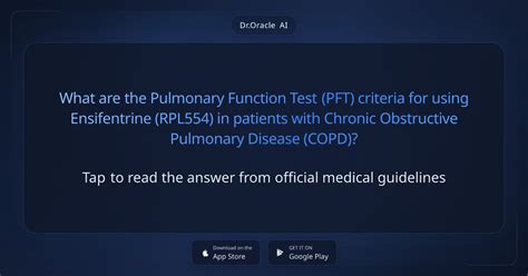What Are The Pulmonary Function Test Pft Criteria For Using