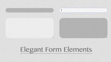 Elegant UI Form Elements CSS HTML Free Vector FreeImages