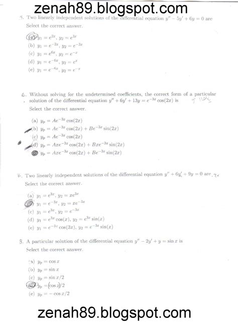 Tech 89 Differential Equations Exam 2