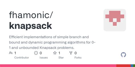 Github Fhamonicknapsack Efficient Implementations Of Simple Branch