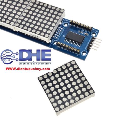 Module Led Ma TrẬn 8 X 8 Max7219 LoẠi 2 SỐ MÀu ĐỎ Linh KiỆn ĐiỆn