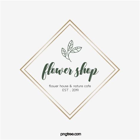 간단한 스타일 세련된 녹색 금속 테두리 선형 인쇄 꽃 장식 플로리스트 로고 단순한 벡터 선 Png 일러스트 및 벡터 에 대한 무료 다운로드 Pngtree