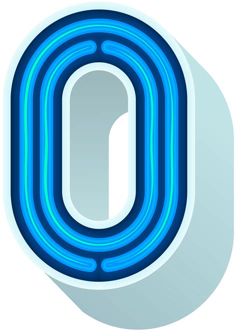 Number 0 Blue