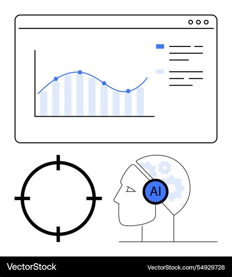 data analytics interface with ai integration vector image