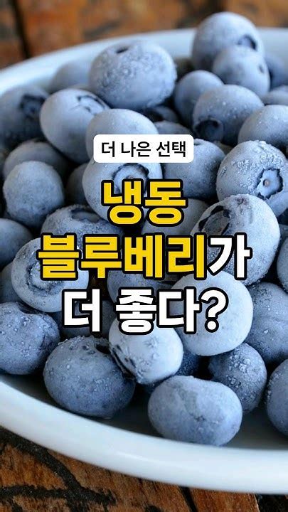 어떤선택을 해야할까요생 블루베리 Vs 냉동블루베리 영양성분비교 Youtube