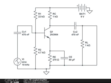 Explain The Working Of Rc Coupled Amplifier With Circuit Diagram