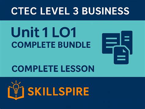 Ctec Business Level 3 Unit 1 Lo1 Complete Bundle Presentations