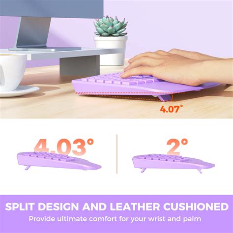 Meetion New Ergonomic Keyboard And Mouse Multi Device Bluetooth Keyboard And Mouse With Wrist