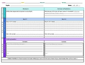 CSR Learning Log Compare And Contrast Sci SS English By GPTeach