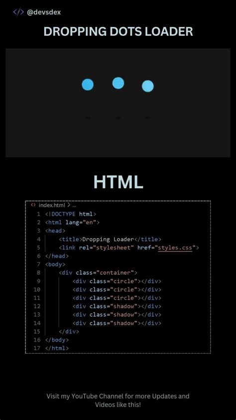 Create An Amazing Dropping Dots Page Loader Using Just Html And Css Copy And Customize This Page