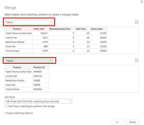 How To Merge Or Combine Tables In Excel
