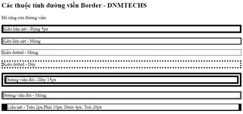 Css Thuộc Tính đường Viền Border Dnmtechs Sharing And Storing Technology Knowledge
