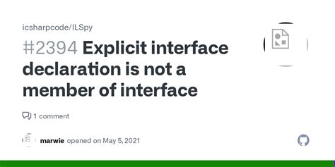 explicit interface declaration is not a member of interface · issue