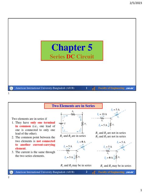 Mid Iec Lec04 To Lec05 Pdf Series And Parallel Circuits