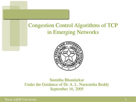 ppt congestion control algorithms of tcp in emerging networks