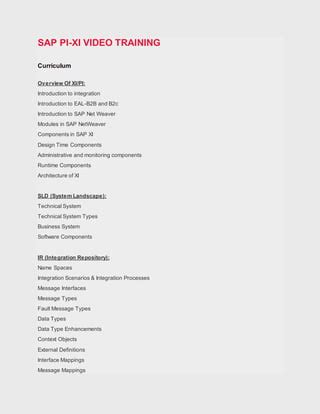 Sap Process Integration And Exchange Infrastructure PDF
