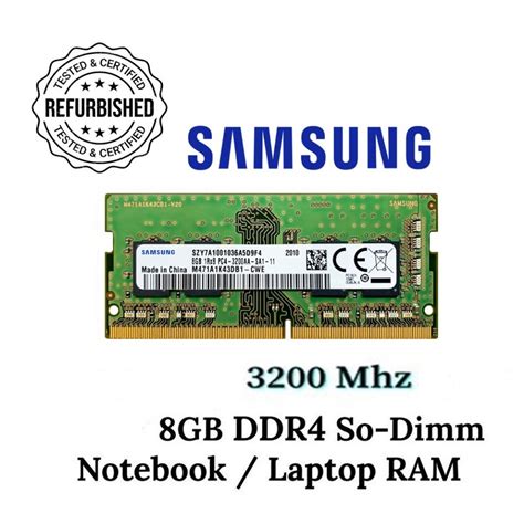 Refurbished Samsung 8gb Ddr4 3200mhz Laptop Ram Shopee Malaysia