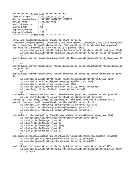Mod Menu Crash 2023 05 18 07 47 57 Pdf Java Programming Language Android Operating System