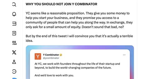 Why “why You Should Not Join Y Combinator” Indicates Small Minded Thinking