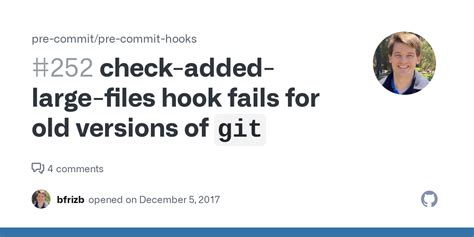 check added large files hook fails for old versions of `git` · issue